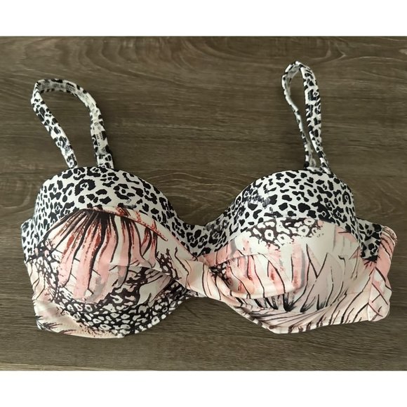 VENUS | Swim | Venus Tropical Floral Animal Print Pink And Black ...